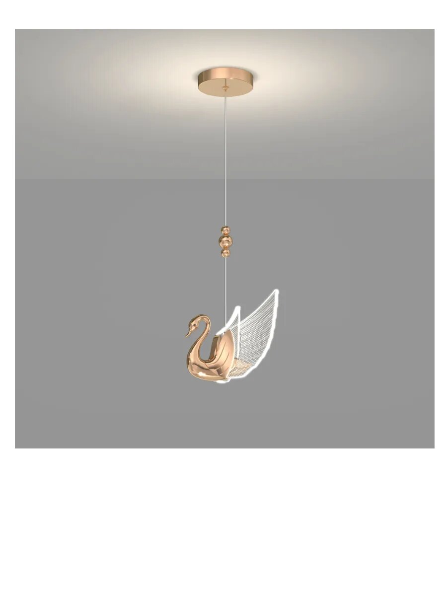 Подвесной светильник newrgy lighting ML.89032.1GD, золотистый, цоколь LED, 6 Вт, свет 4000К, для ванной