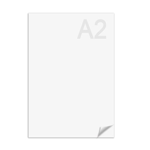 Ватман А2 (594 х 420 мм), 1 лист, плотность 200 г/м2, гознак С-Пб, водяной знак