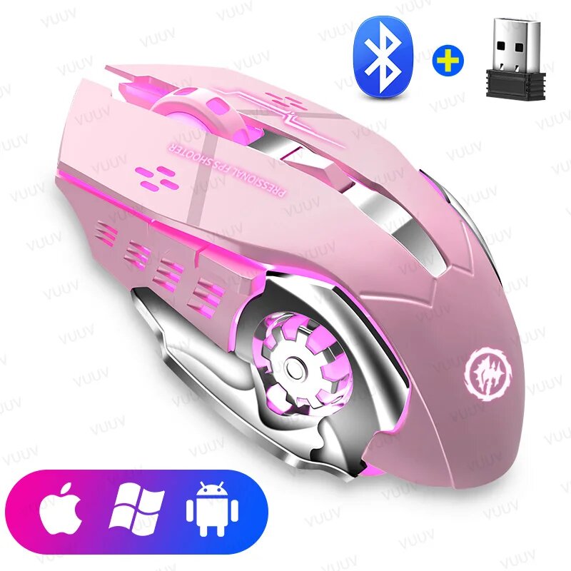 Беспроводная игровая мышь VUUV Pink Bluetooth 2.4G