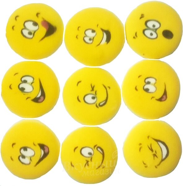 Украшение сахарное Смайлики Топ продукт, 10 шт. (Набор из 8 шт.)