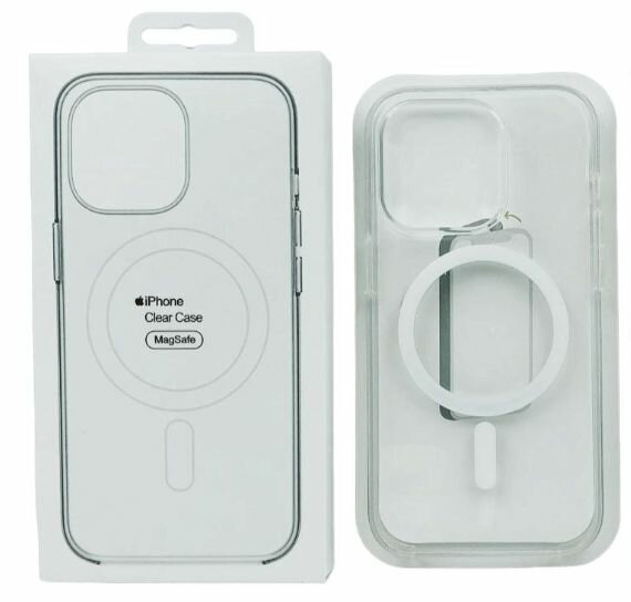 Чехол с поддержкой MagSafe для Apple iPhone 16 Pro с анимацией прозрачный