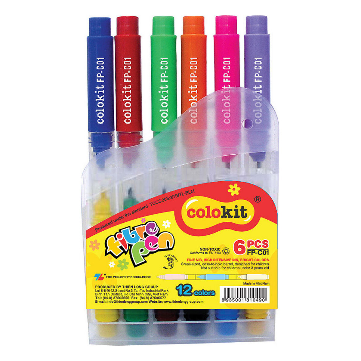 Фломастеры Flexoffice двусторонние 6 шт.