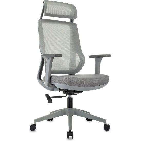 Кресло руководителя Бюрократ MC-G411N-H серый сетка/ткань с подголов. крестов. пластик пластик серый