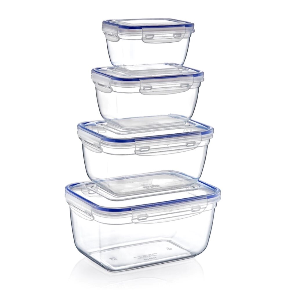 Нaбор герметичных контейнеров DD Style глубокие 4 шт пластик