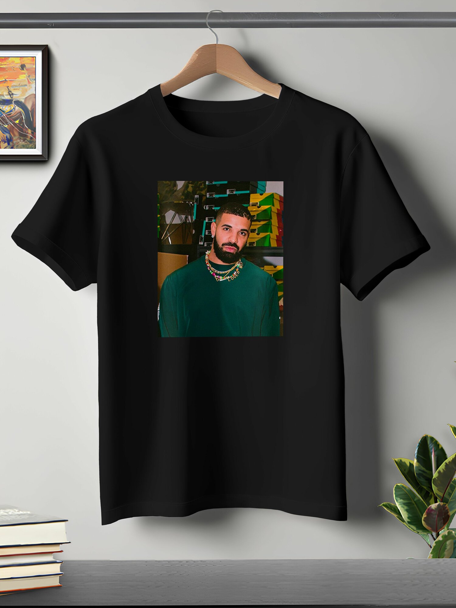 Футболка ONEQ унисекс 48-50 (L) размер с принтом Drake, черная