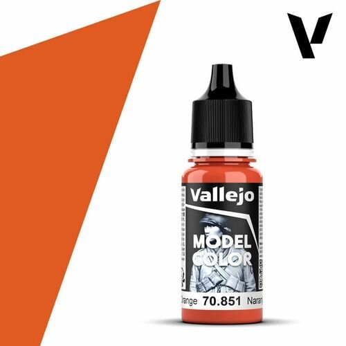 Краска акриловая Vallejo MODEL COLOR 17ML. BRIGHT ORANGE 70.851