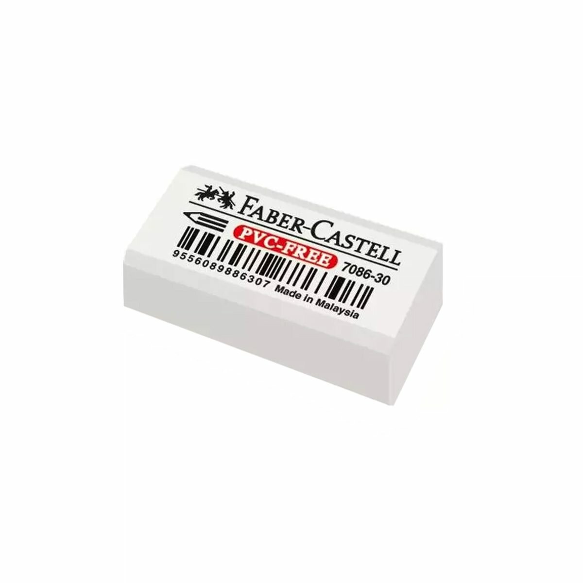 Ластик Faber-Castell PVC-Free (прямоугольный, 41x18x11мм, термопластичная резина) (188730), 30шт.
