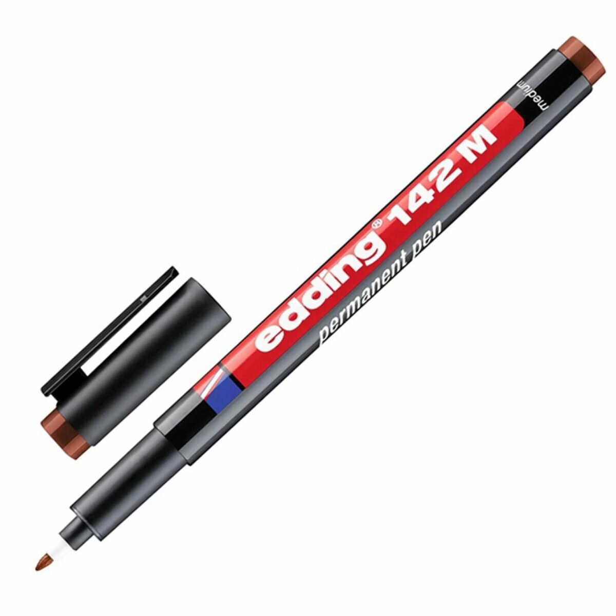 Маркер перманентный Edding 142/7 М (1мм, круглый наконечник) коричневый