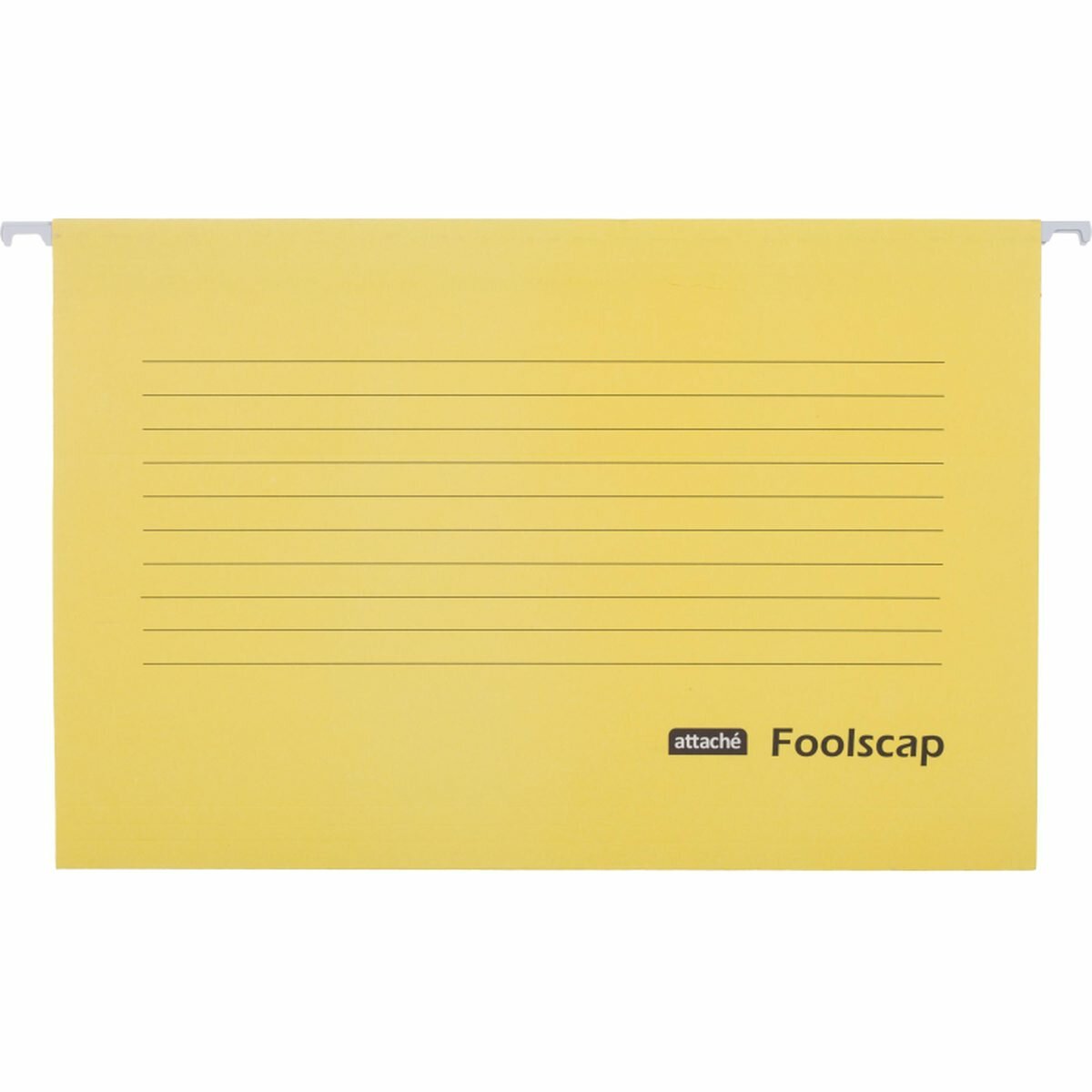 Подвесная папка Foolscap Attache (до 200 листов, картон) желтая, 5шт.