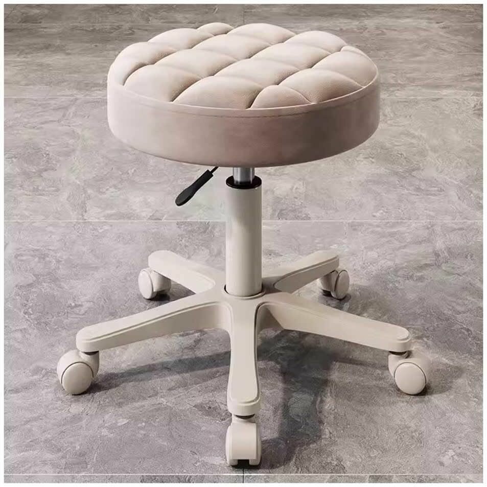 Динамический стул, ABS пластик, Нержавеющая сталь, Натуральная кожа, бежевый