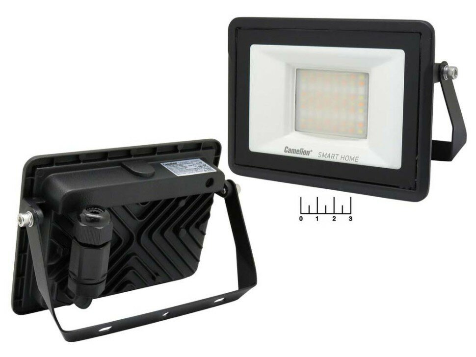 Умный прожектор светодиодный 220V 30W 72LED с рег. темп. RGB Camelion LFL/SH-30/RGBCW/WIFI