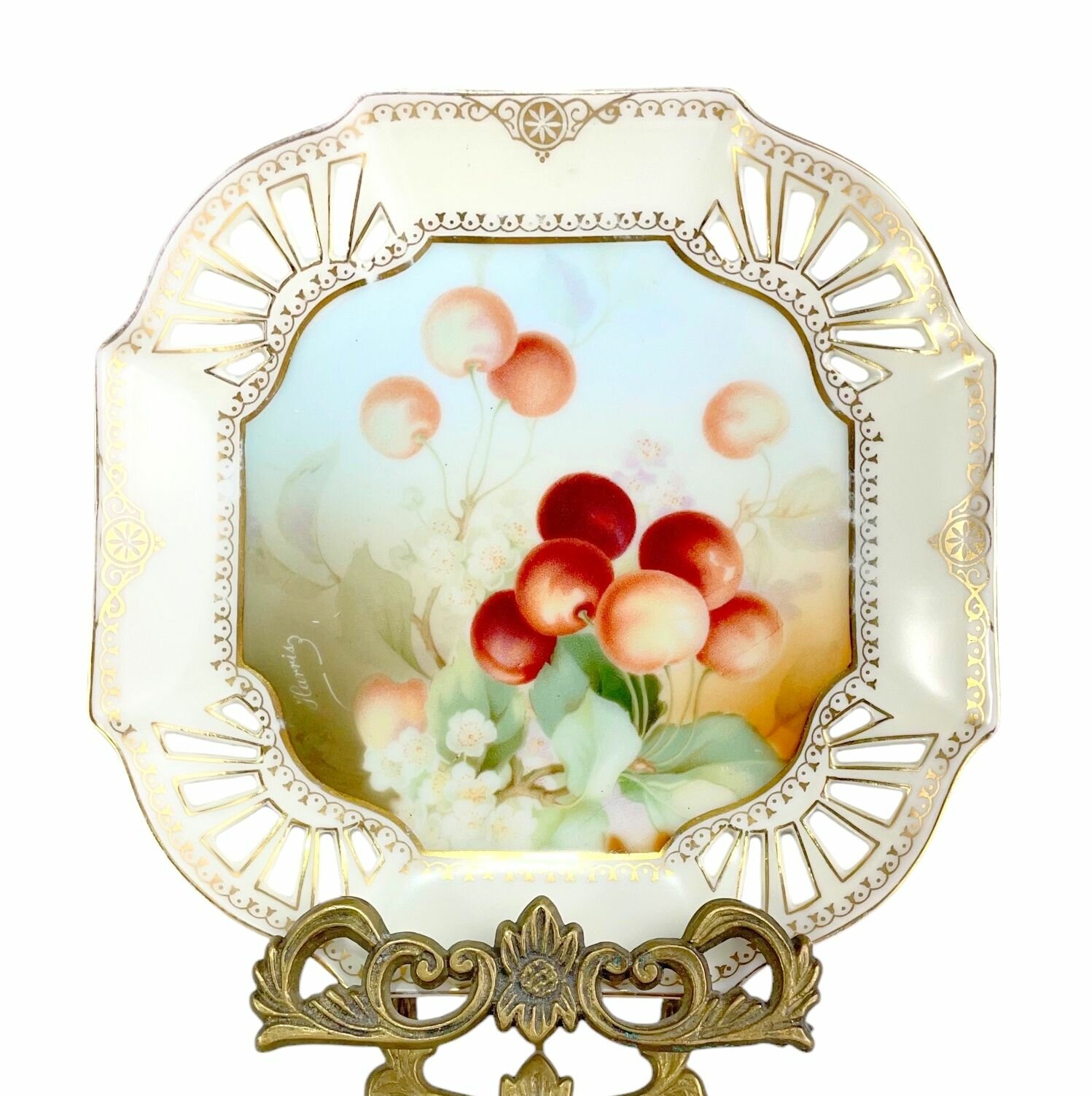 Сухарница винтажная Фрукты, Thomas, фарфор. Германия