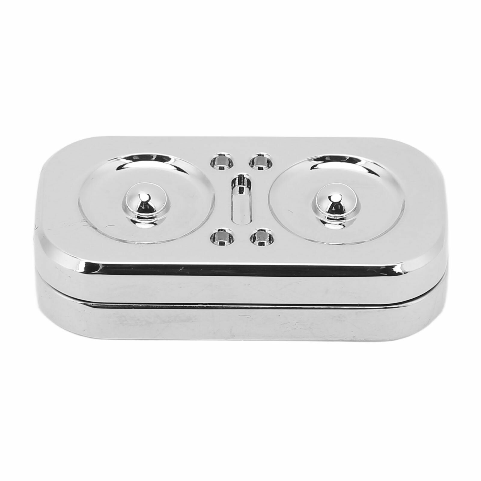 Owl Finger Fidget Slider Magnetic Pressure Anxiety Relieving Metal Sensory Push Card Toy Silver