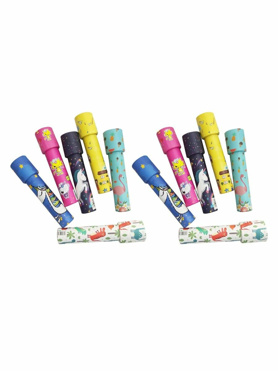 Красочная игрушка-калейдоскоп для детей, 12 шт, портативный вращающийся образовательный классический ретро-калейдоскоп с зеркалами и отражающими линзами