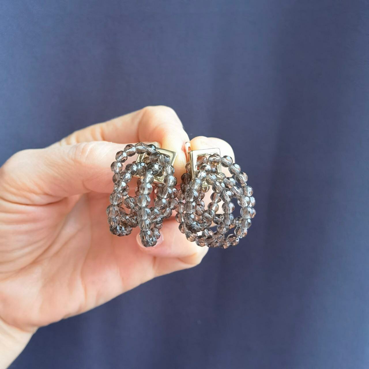 Серьги, раухтопаз