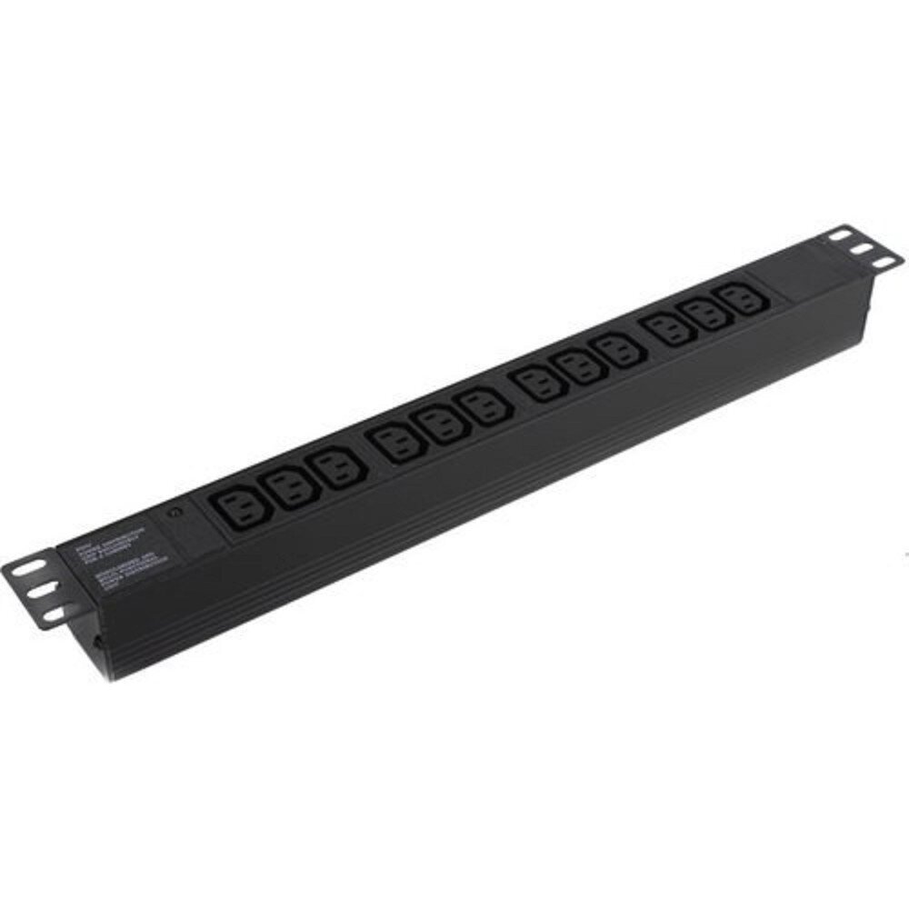 Exegate EX280865RUS Блок розеток ExeGate ServerPro PDU-19H007 Al-12C13-C20, 19",1U, алюм, 12 IEC 320 C13, С20
