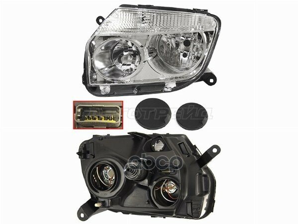 Фара Renault Duster 10-15 (Слева/ Галоген/ Ручная регулировка) Sat арт. ST-551-1186L-LDEM1