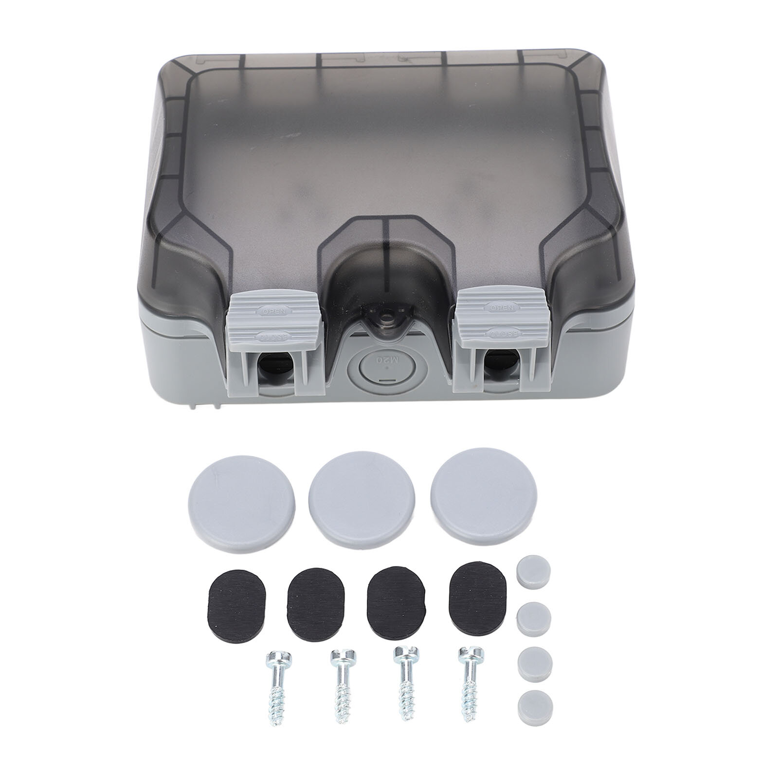 Уличная водонепроницаемая настенная розетка IP66 с 2 розетками, влагозащищенная зарядная розетка 15 А