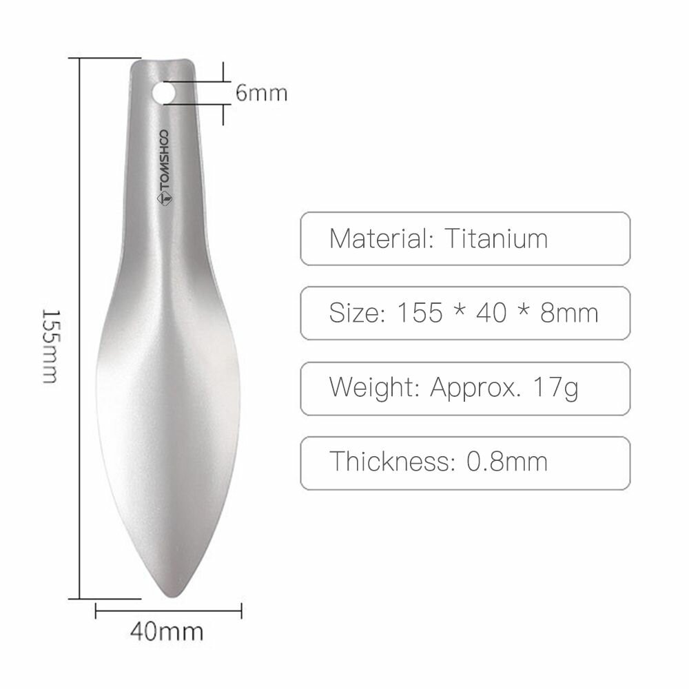 Садовая лопата TOMSHOO Titanium Hand Shovel для кемпинга, пешего туризма, походов, походов, совок