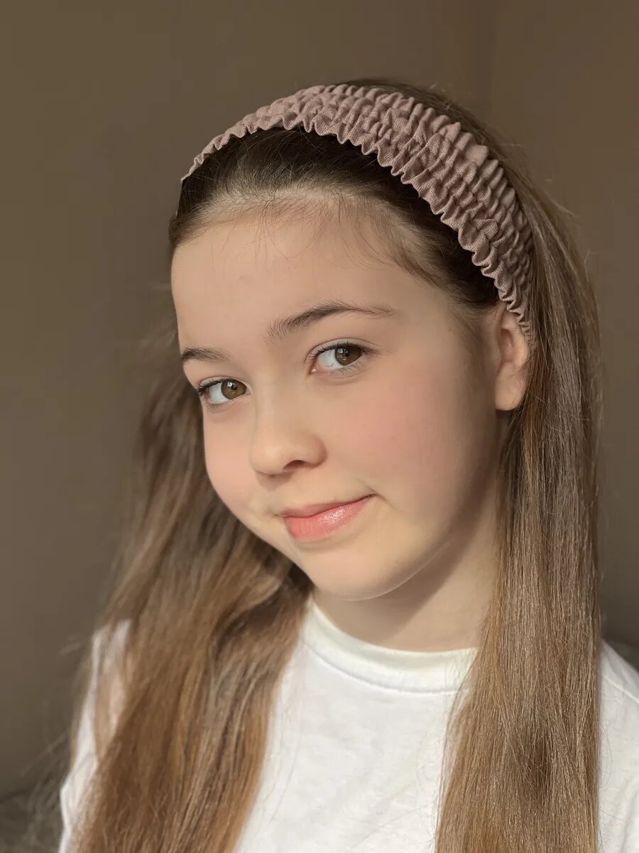 Повязка на голову женская летняя спортивная широкая