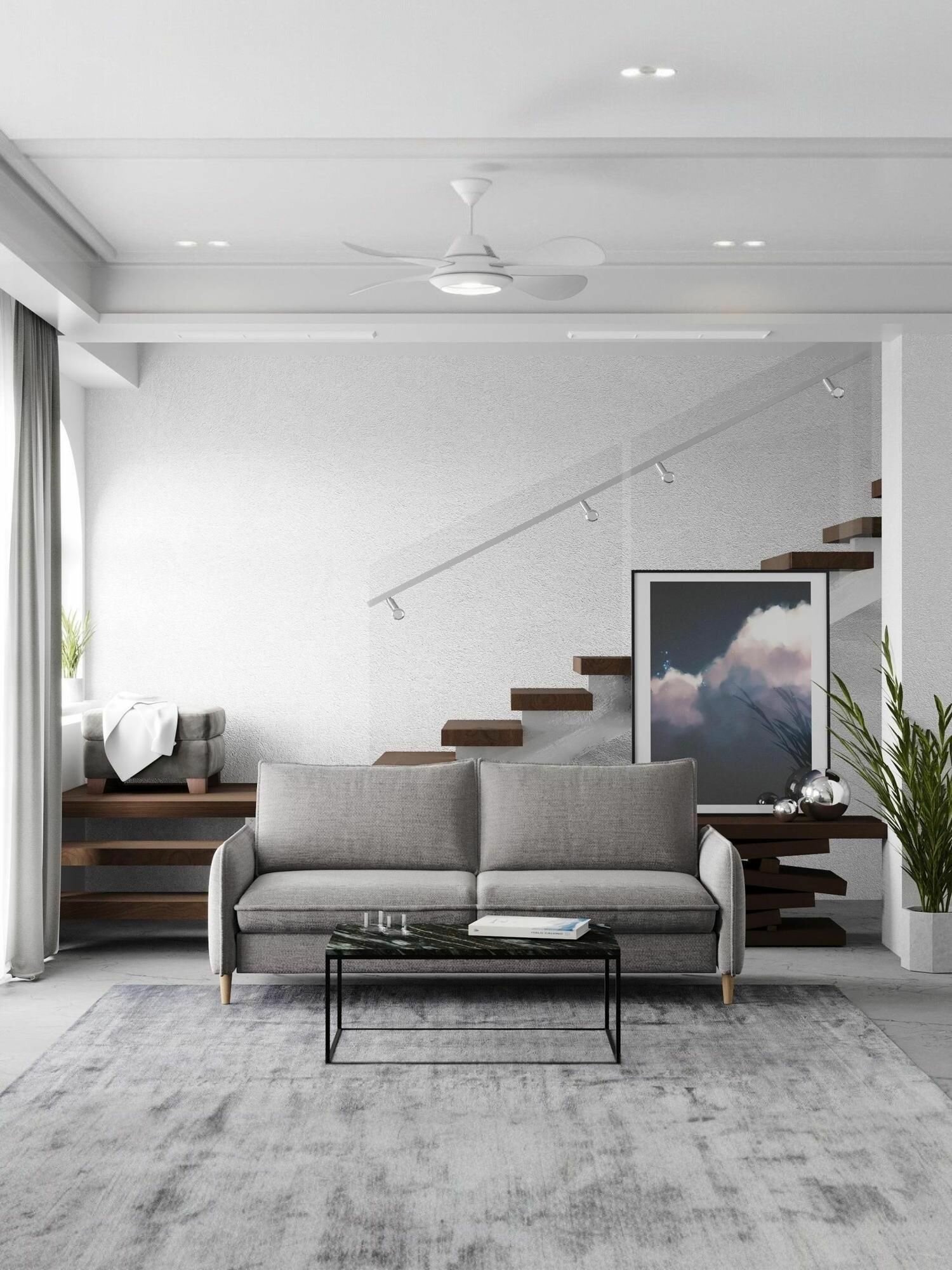 Прямой диван Manons Maison Мальта, раскладной механизм Еврокнижка (Тик-так), Велюр кофе, 215х106х90 см