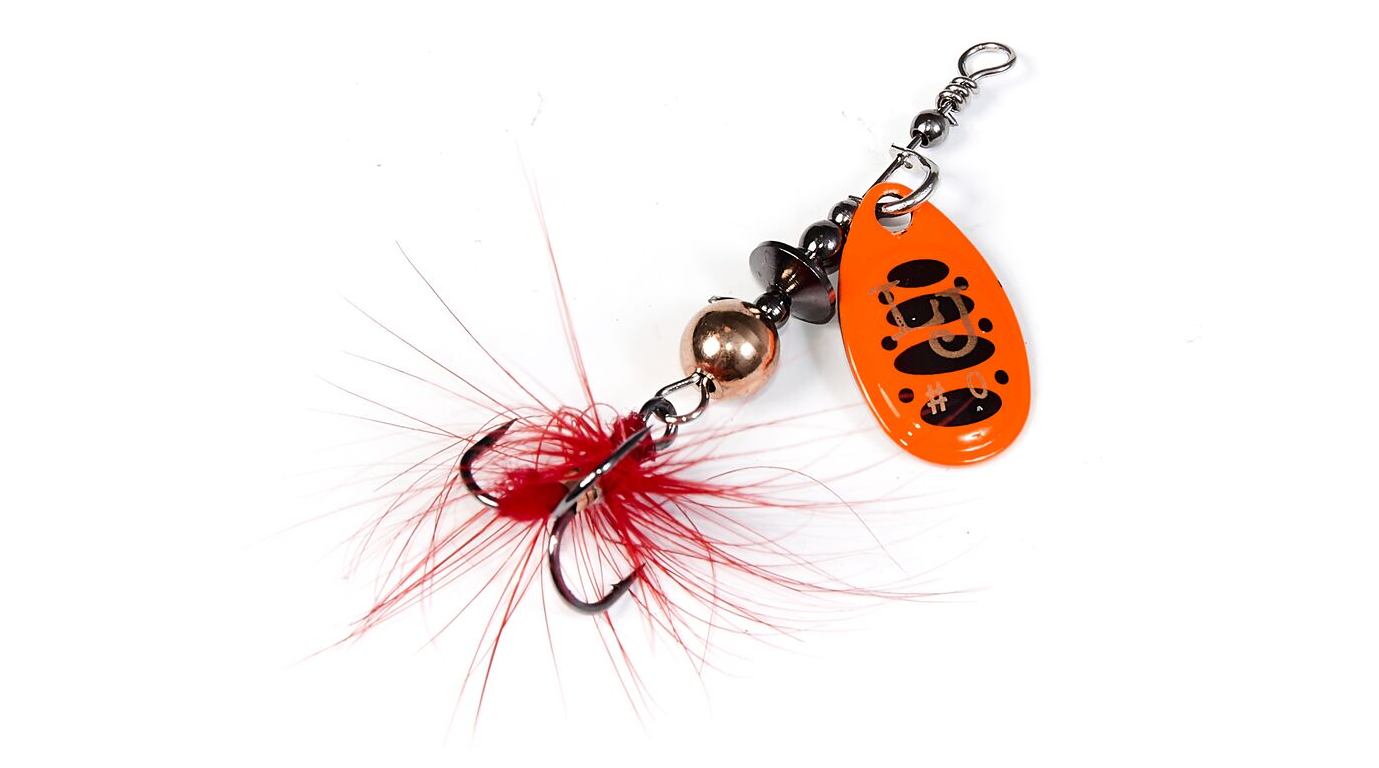 Блесна Lucky John Bonnie Blade LJBB00-011, металл, 2.7 г, вращающаяся, тонущая, чёрно-красная