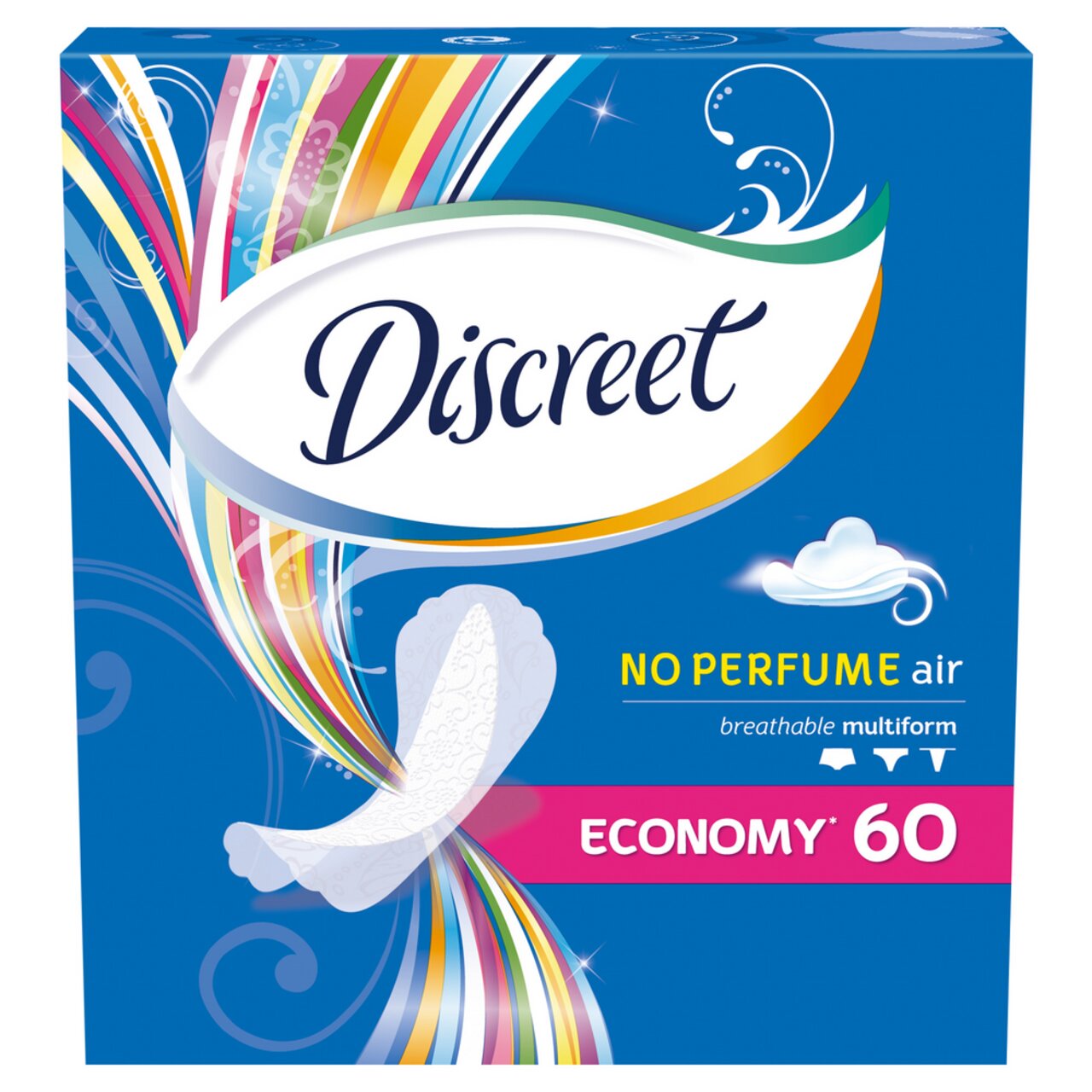 DISCREETAir Multiform Trio ежедневные прокладки гигиенические, размер универсальный, 60 шт.