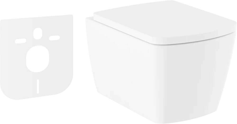 Унитаз подвесной Lavinia Boho Aveo Rimless 3306101R безободковый, с микролифтом / Шумоизоляция RelFix 38050010