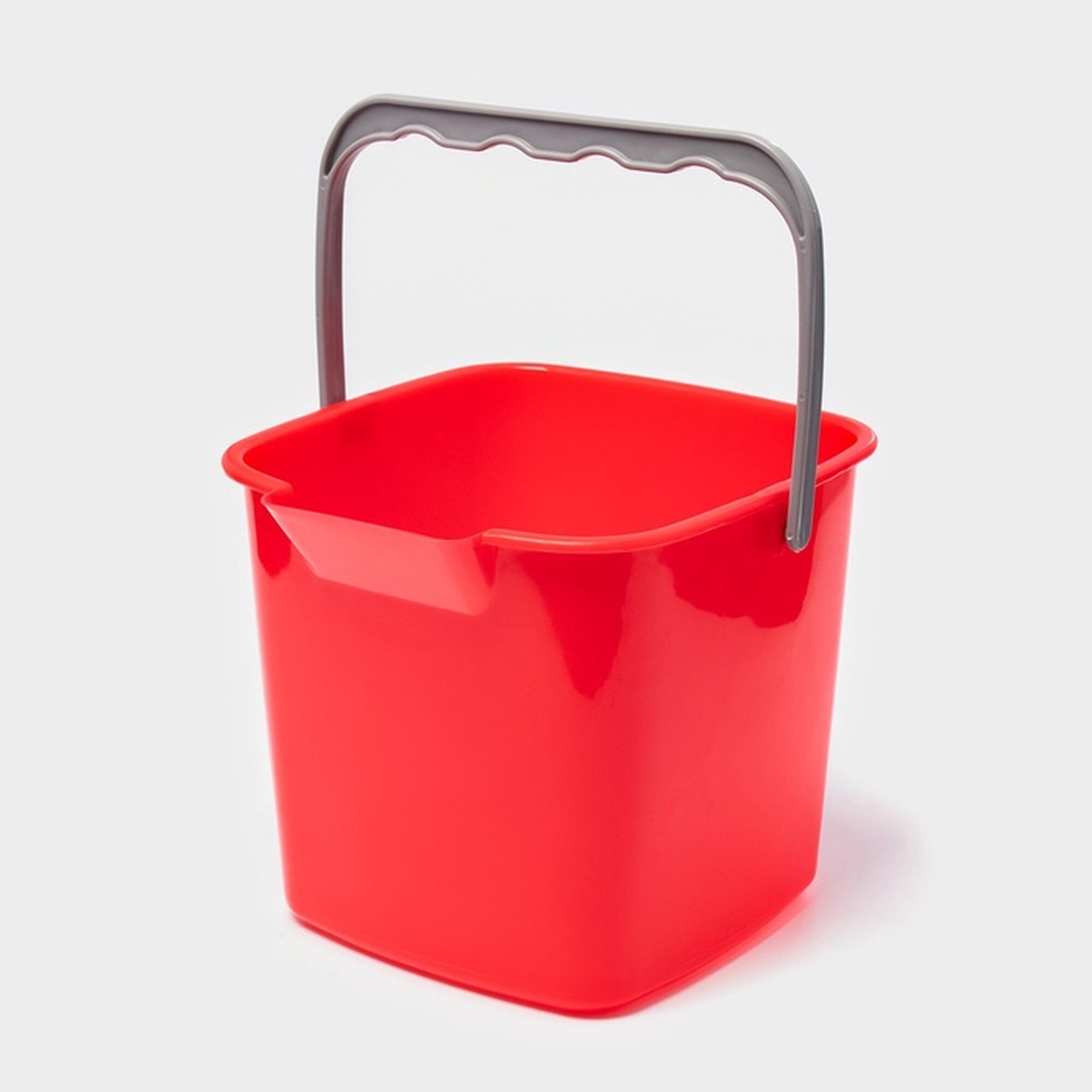 Ведро для уборки, для мусора, для кухни 5,68 литров, 21,5х23х18,5 см, цвет красный