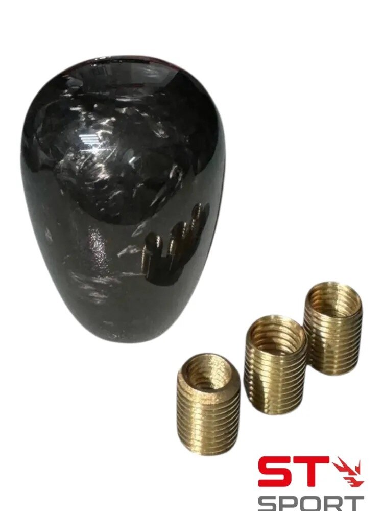 Ручка КПП универсальная кованый карбон (цилиндр) резьбовое крепление