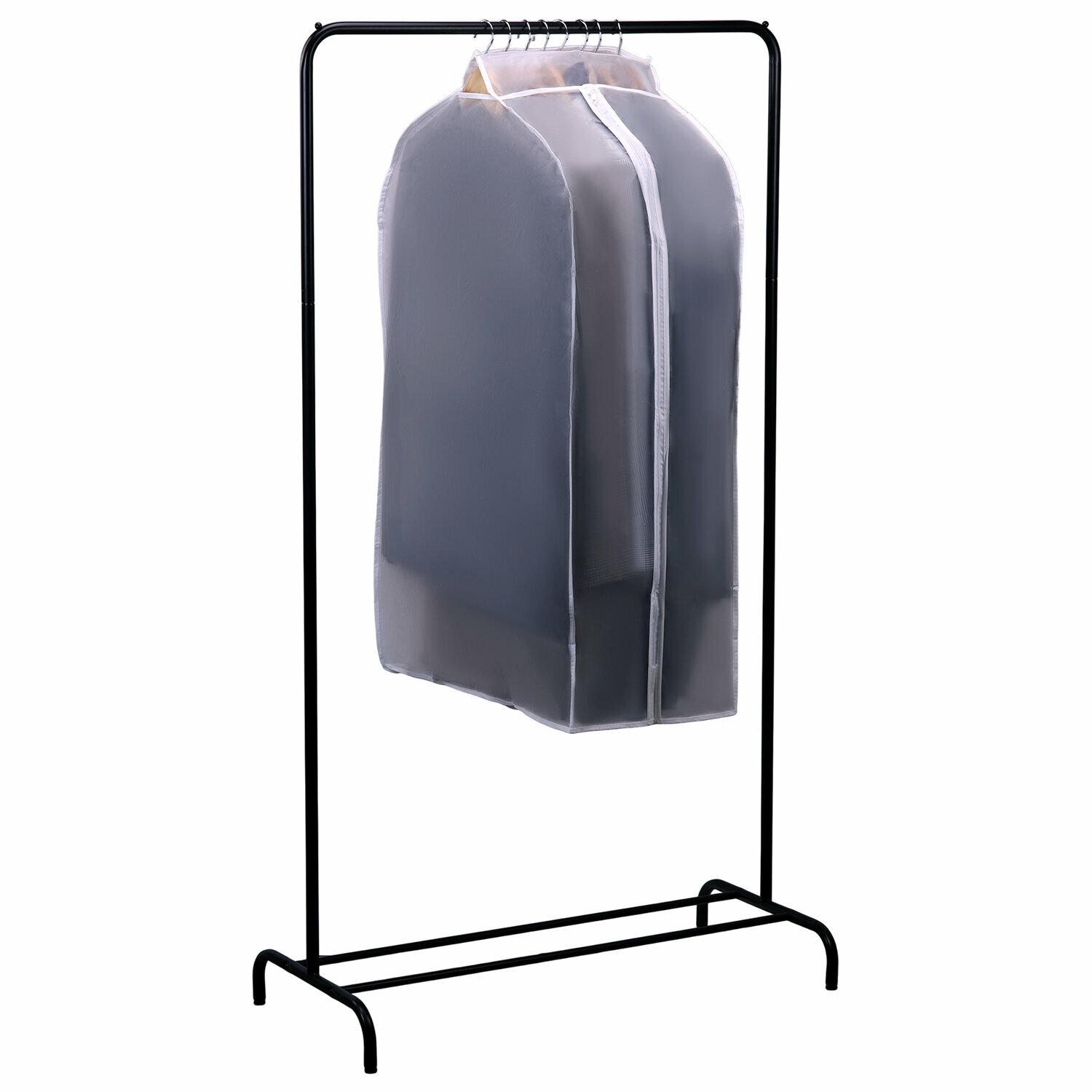 Shamaani Чехол-кофр объемный для хранения одежды на молнии 60х30х90 см белый 609596