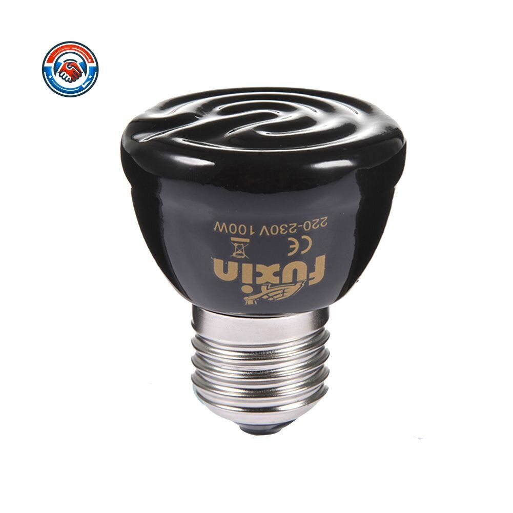 Инфракрасная керамическая лампа E27 для террариума и аквариума — безсветовой инфракрасный обогрев для питомцев 25-100 Вт