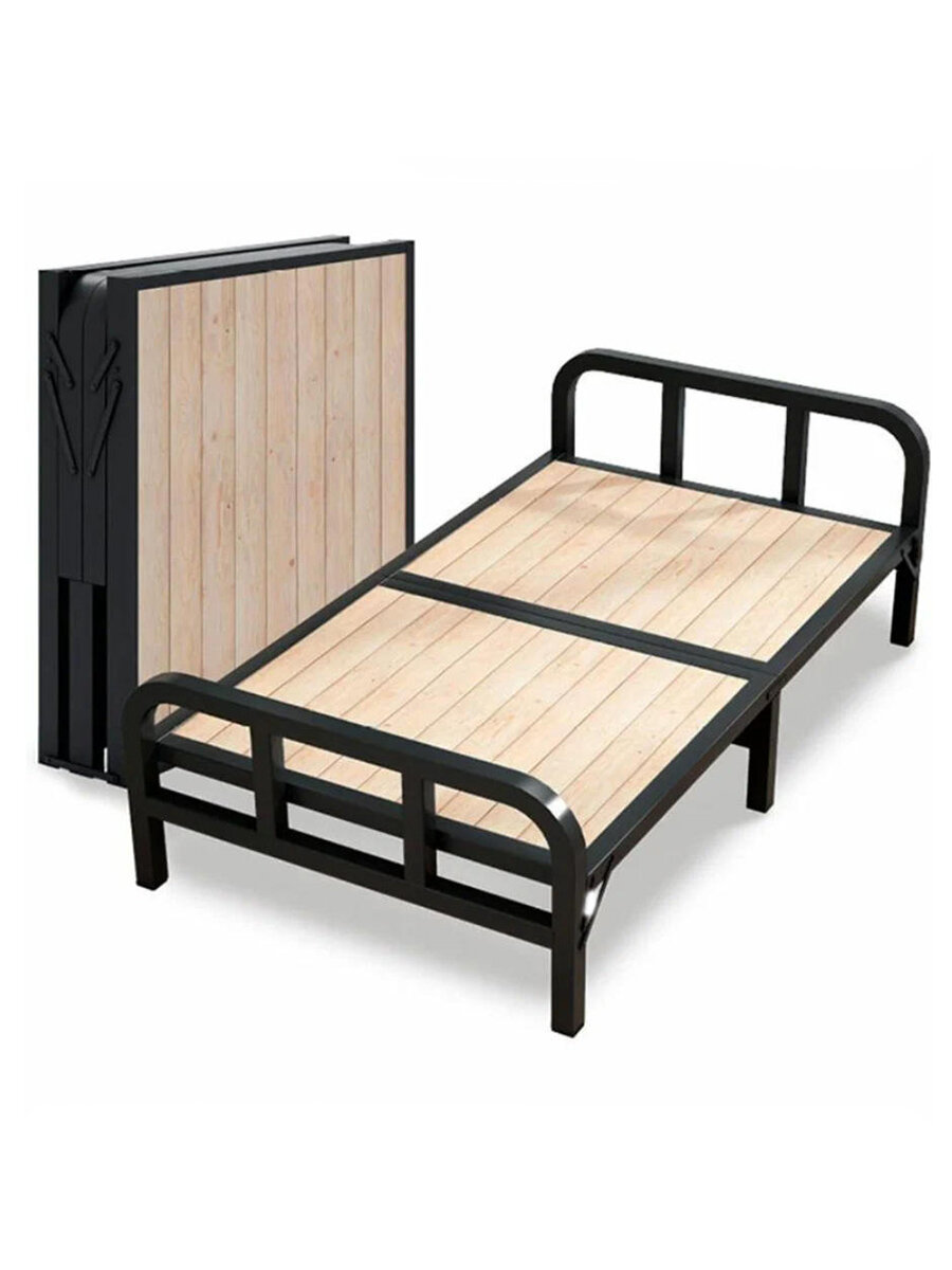 Складная односпальная кровать из стали и дерева весом 350 кг