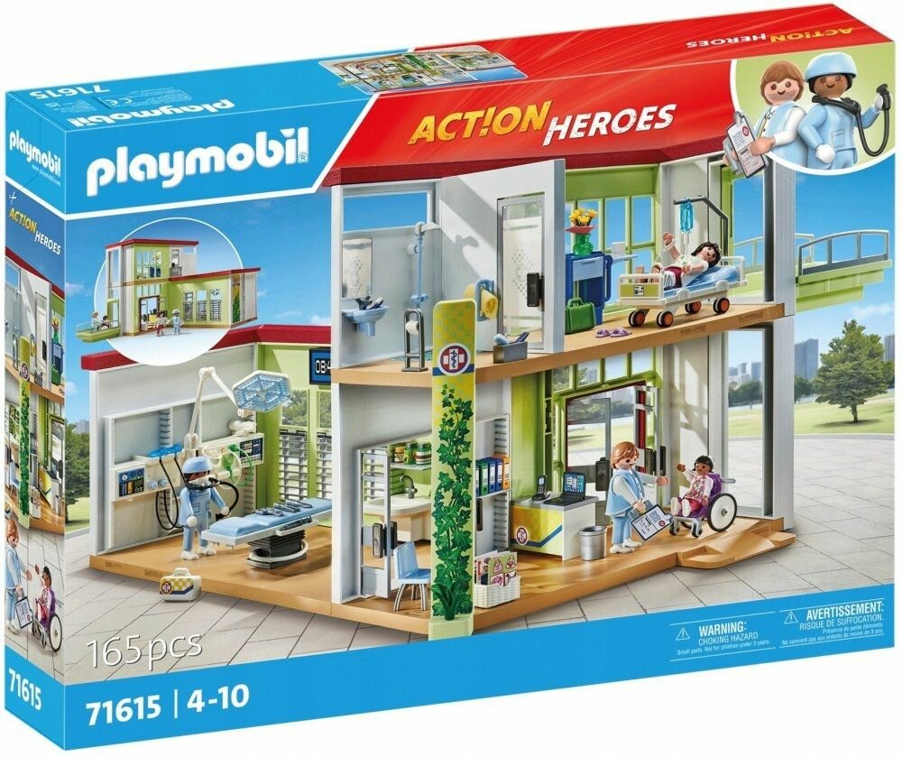 Конструктор Playmobil Action Heroes - Современная больница - Плеймобиль 71615