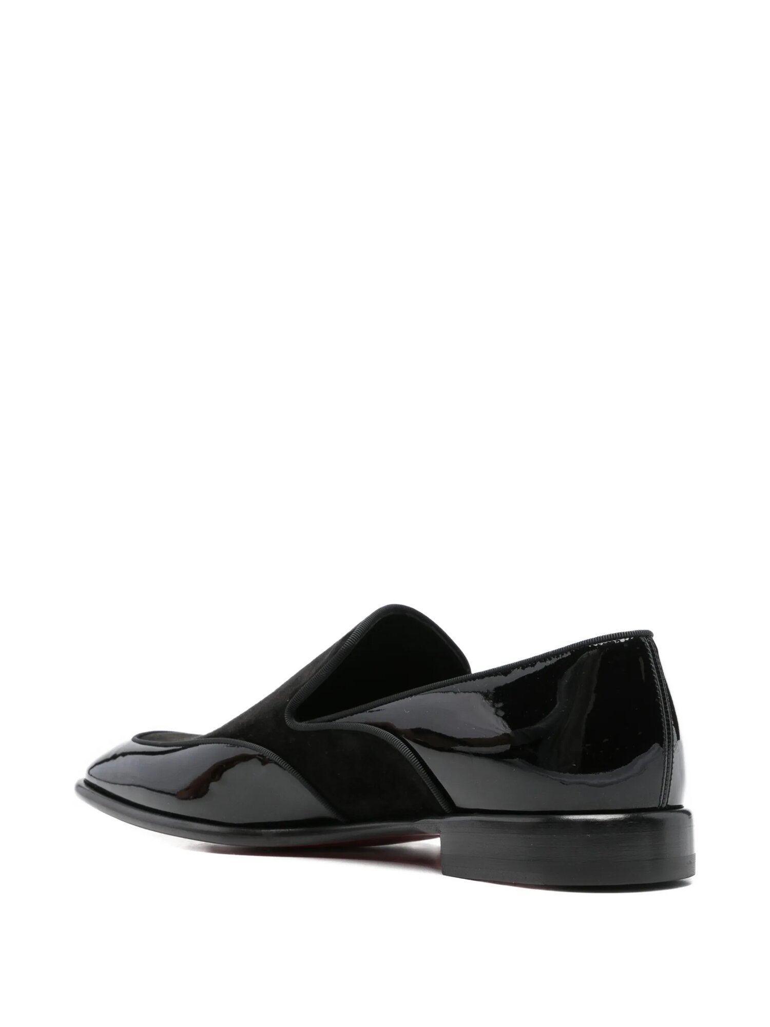 Лоферы Christian Louboutin Suede-panelled loafers, размер 43, black/black — фото 1