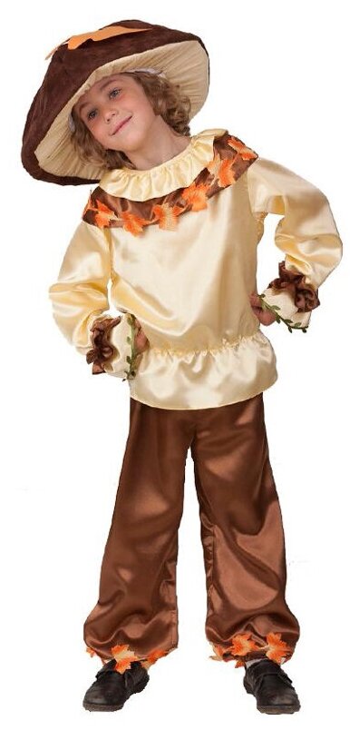 Костюм карнавальный "Гриб "Добрый" (Цв: Бежевый-Коричневый Размер: 122 см)