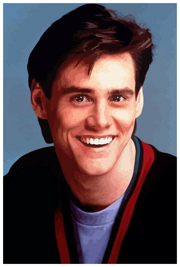 Картина по номерам на холсте Джим Керри - 6251 В 60x40