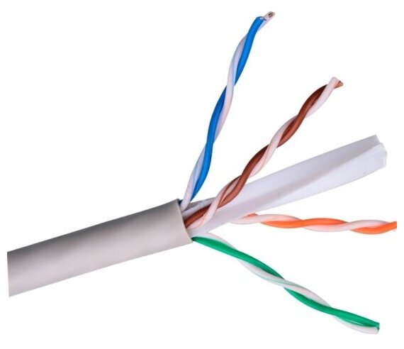 Кабель Exegate EX186134RUS UTP 4 пары кат.6 CCA, 23AWG, бухта 305м, серый PVC