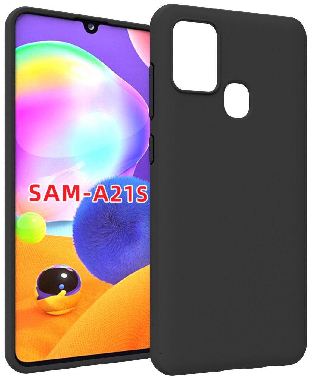 Чехол панель-накладка MyPads для Samsung Galaxy A21s SM-A217F (2020) ультра-тонкая из качественного силикона черная