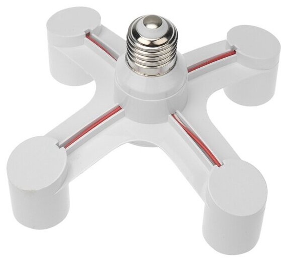 Разветвитель цокольный Rexant Е27-4хЕ27 белый