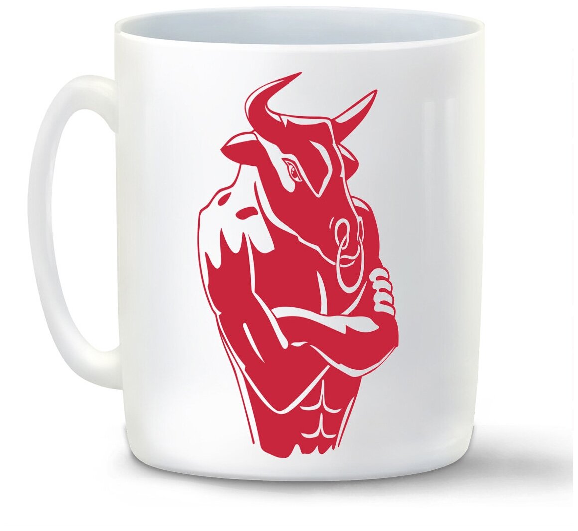 Кружка белая CoolPodarok бык