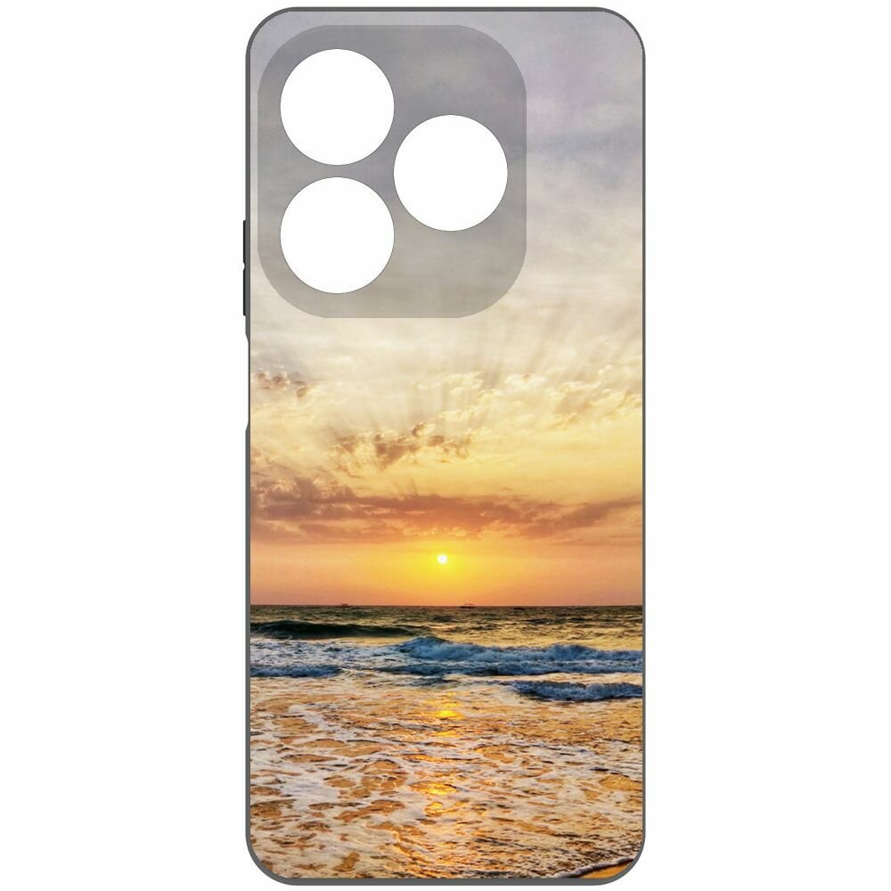 Чехол-накладка Krutoff Soft Case Индия, Пляжи Гоа для TECNO Spark 20 черный