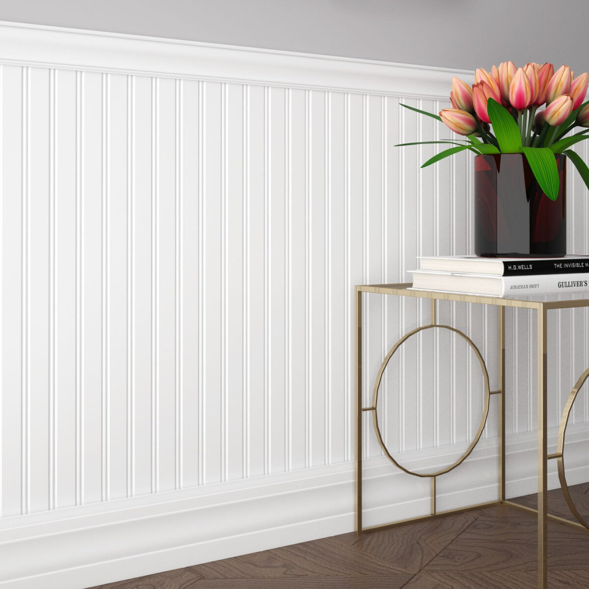 Стеновая панель ударопрочная из архитектурного ЛДФ- декора Ultrawood (Ультравуд) Wain 0001, 1 уп.(6 шт.)