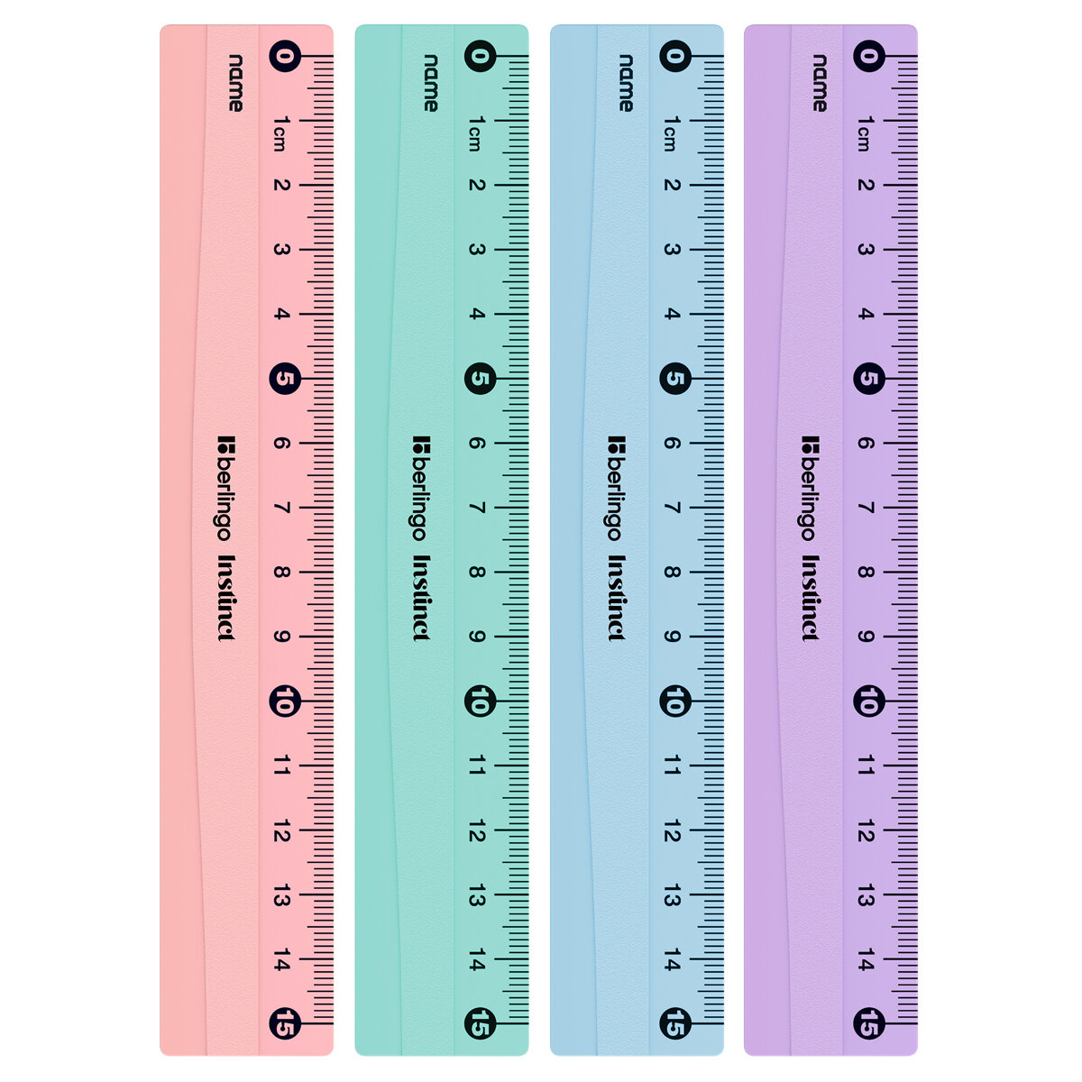 Комплект 48 шт, Линейка 15см Berlingo "Instinct", пластиковая, ассорти, европодвес