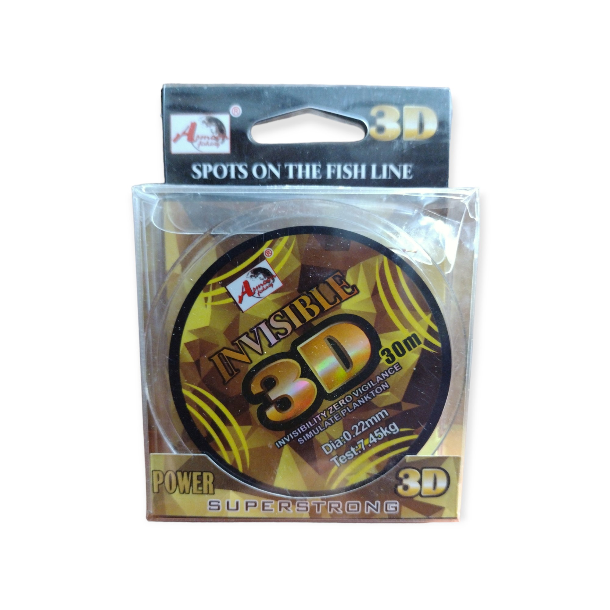 Леска-INVISIBLE-3D-Line-0.22mm-7.45kg-30m