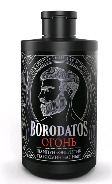 Borodatos Огонь Шампунь-энергетик парфюмированный 400 мл.