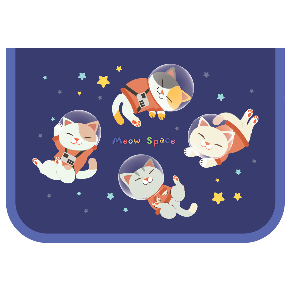 3 шт. Пенал 1 отделение, 200*130 ArtSpace "Meow Space", доп. секция, ткань