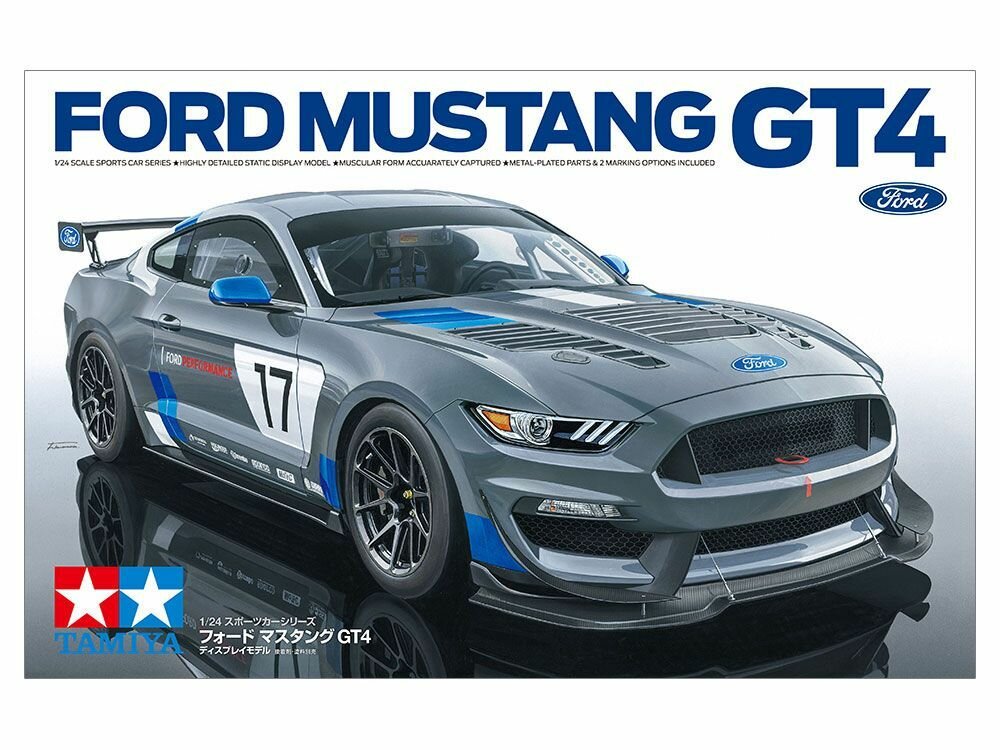 Сборная модель автомобиля FORD MUSTANG GT4 Car model kit в масштабе 1:24