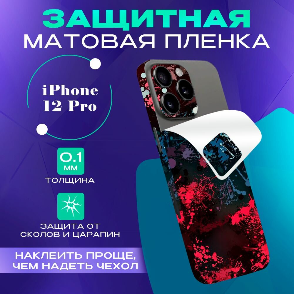 Гидрогелевая пленка на iPhone 12 Pro Max на заднюю панель
