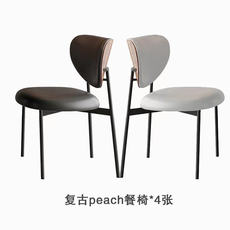 Винтажный обеденный стол из массива дерева цвета ореха во французском стиле для гостиной, домашнего использования, в стиле легкой роскоши, современный минималистичный итальянский черный обеденный стол.